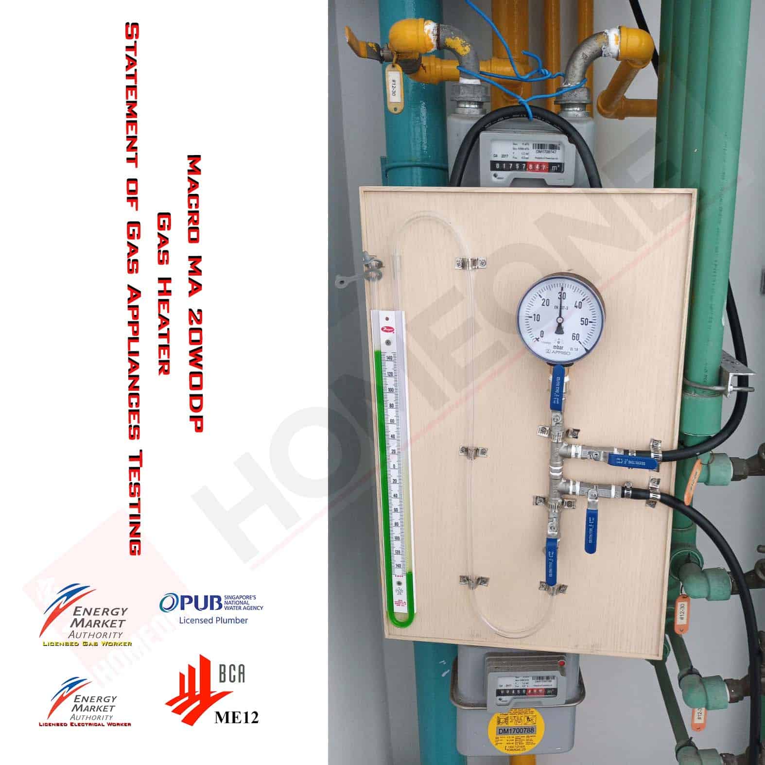 Macro MA 20WODP Singapore's #1 Safety Gas Heater Installer
