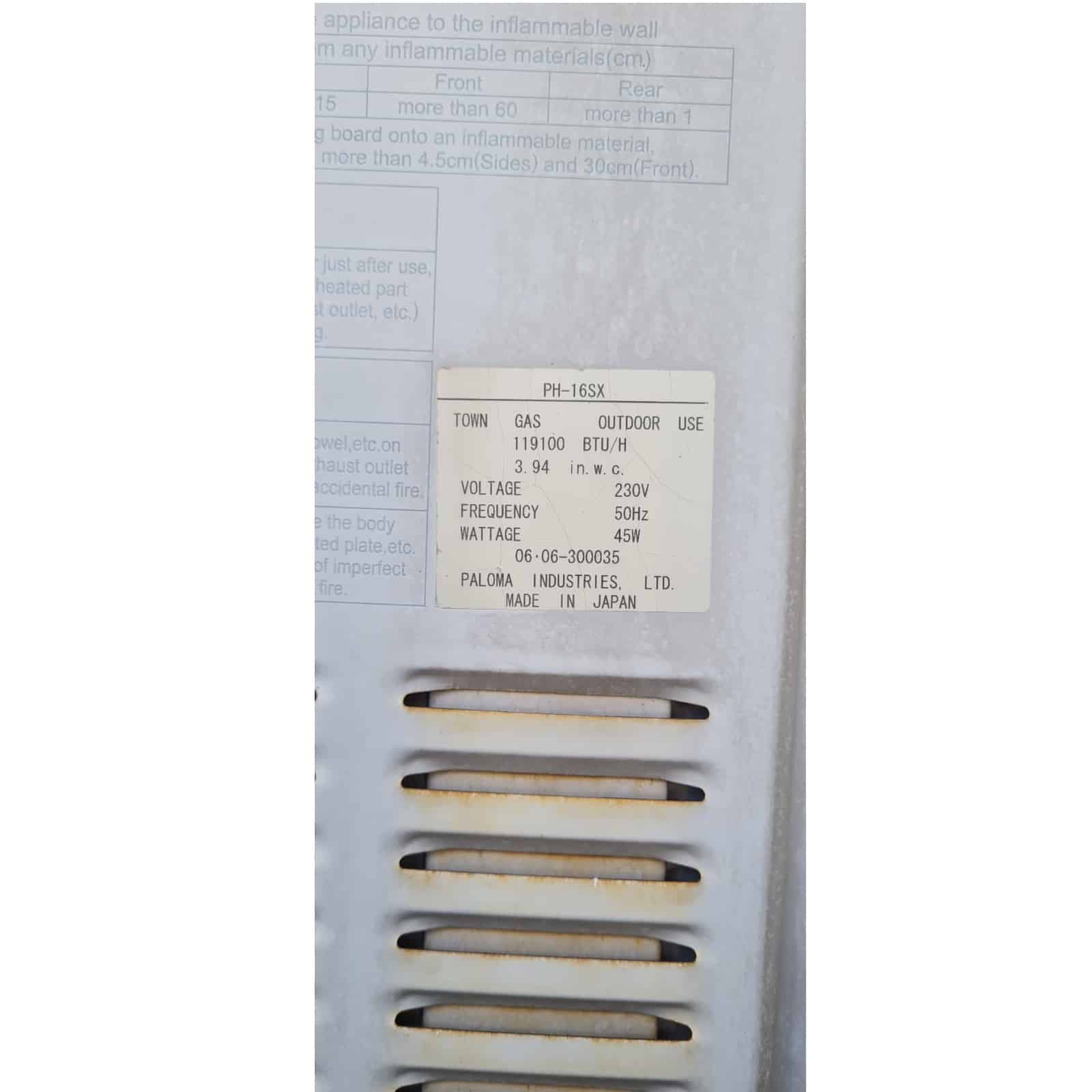 Paloma PH-16SX at The Sea View, Safety use @ Condo