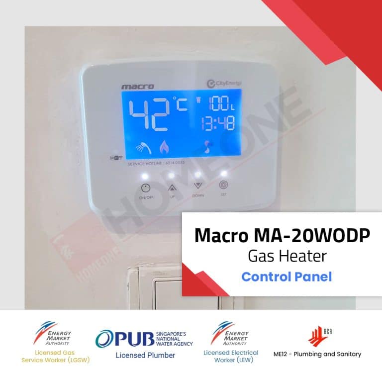 Macro MA 20WODP Singapore's #1 Safety Gas Heater Installer