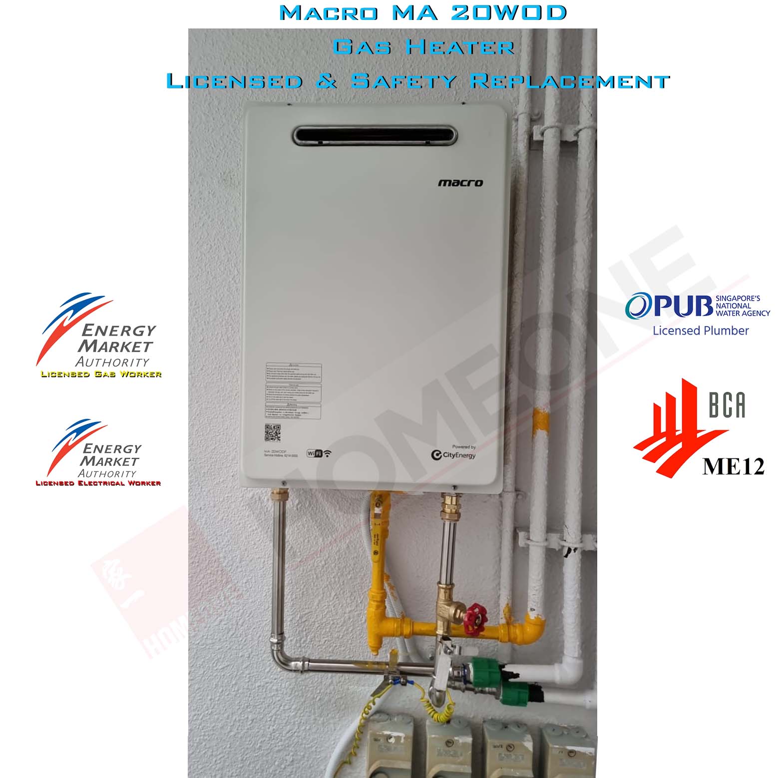 Macro MA 20WOD Singapore's #1 Safety Gas Heater Installer